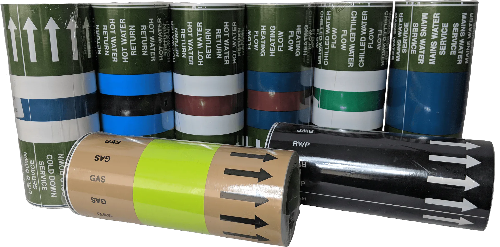 Pipe Identification Tape UK – BS1710/BS4800, Self-Adhesive, UV ...