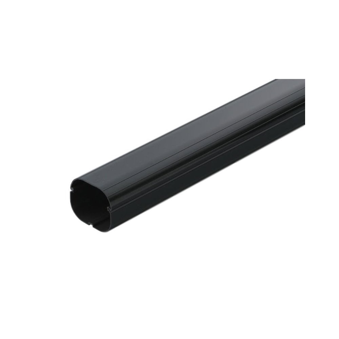 75mm wide, 2 metre length black slimline trunking